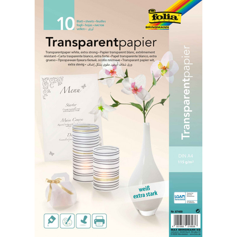4001868018936 - 10F PAPIER TRANSPARENT BLANC A4